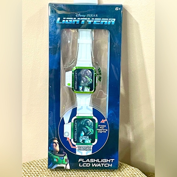 Disney | Accessories | Disney Pixar Lightyear Flashlight Lcd Watch ...